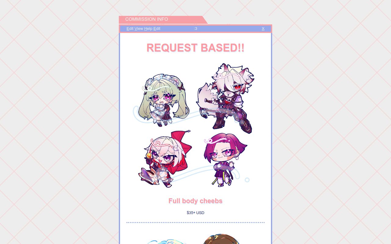 commission info